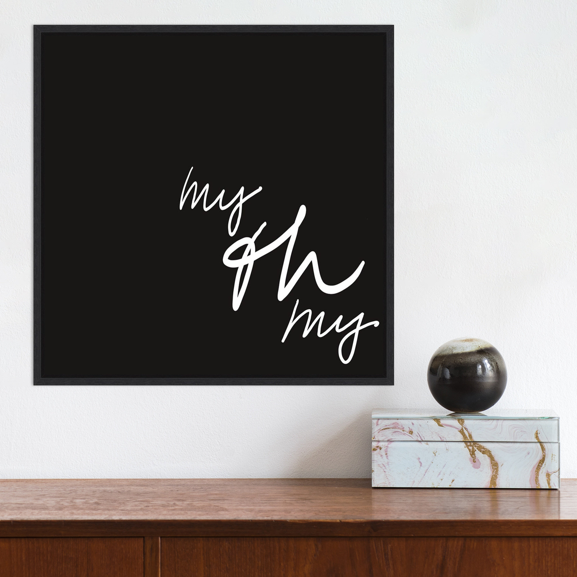 Trinx Ooh I by Anna Hambly - Picture Frame Textual Art on Canvas | Wayfair